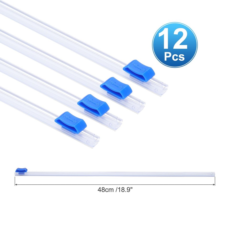 12pcs Plastic Wrap Cutter, 19in Plastic Wrap Slide Cutter Self Adhesive ...