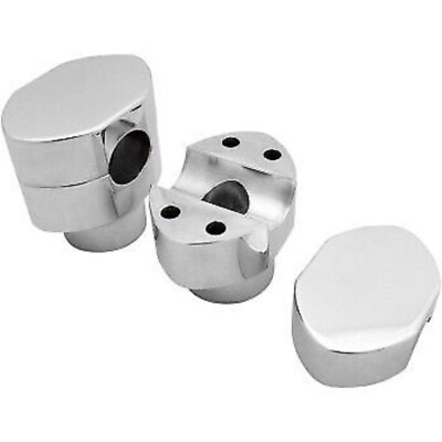 LA CHOPPERS LA-7410-02 Chrome 1-1/2" Tall Springer Handlebar Riser Kit ...