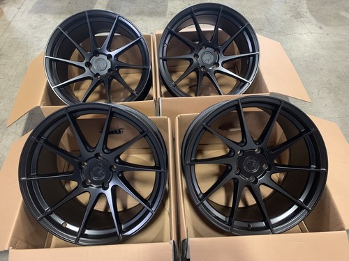 18x9.5 +35 Aodhan AH09 5x114.3 Matte Black Wheels (Used Set) | eBay