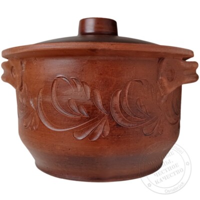 Keramiktopf aus rotem Lehm Topf Auflauftopf Schmortopf Gartopf Kochtopf ...