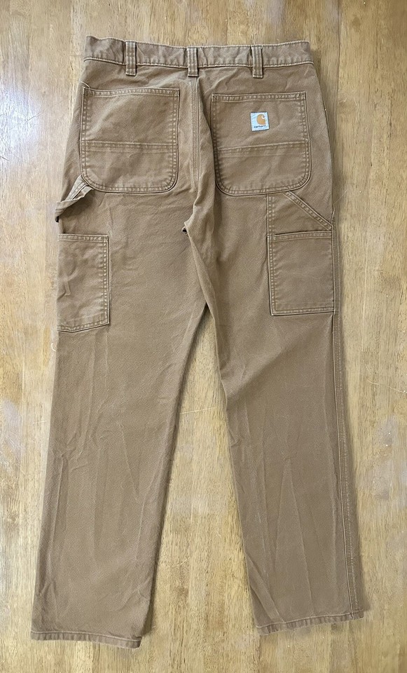 Brown Tan Carhartt Duck Canvas Work/Carpenter Pants w Loop 32x32 | eBay