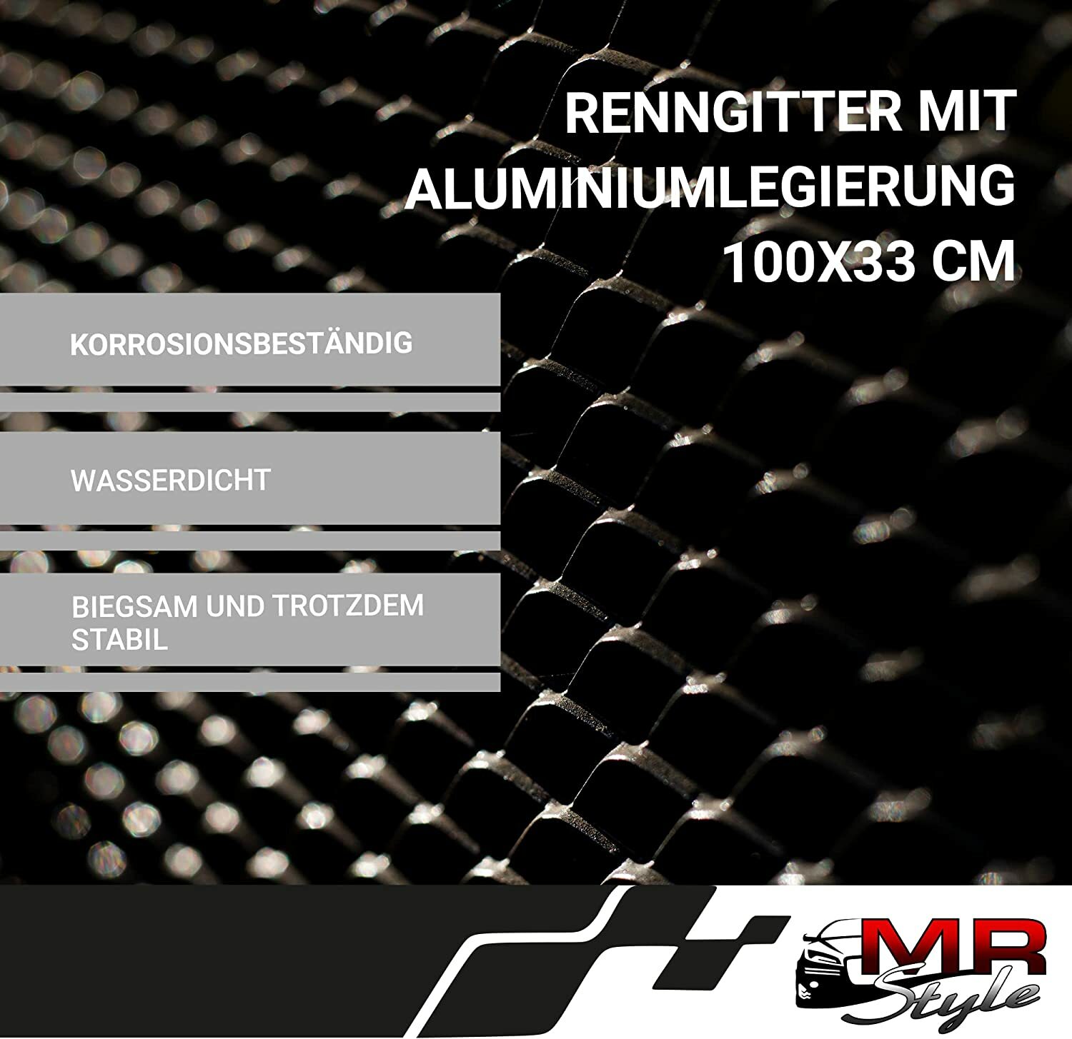 Racing Gitter mit Wabenstruktur Tuning Racinggitter Alu 100 x 33 cm ...