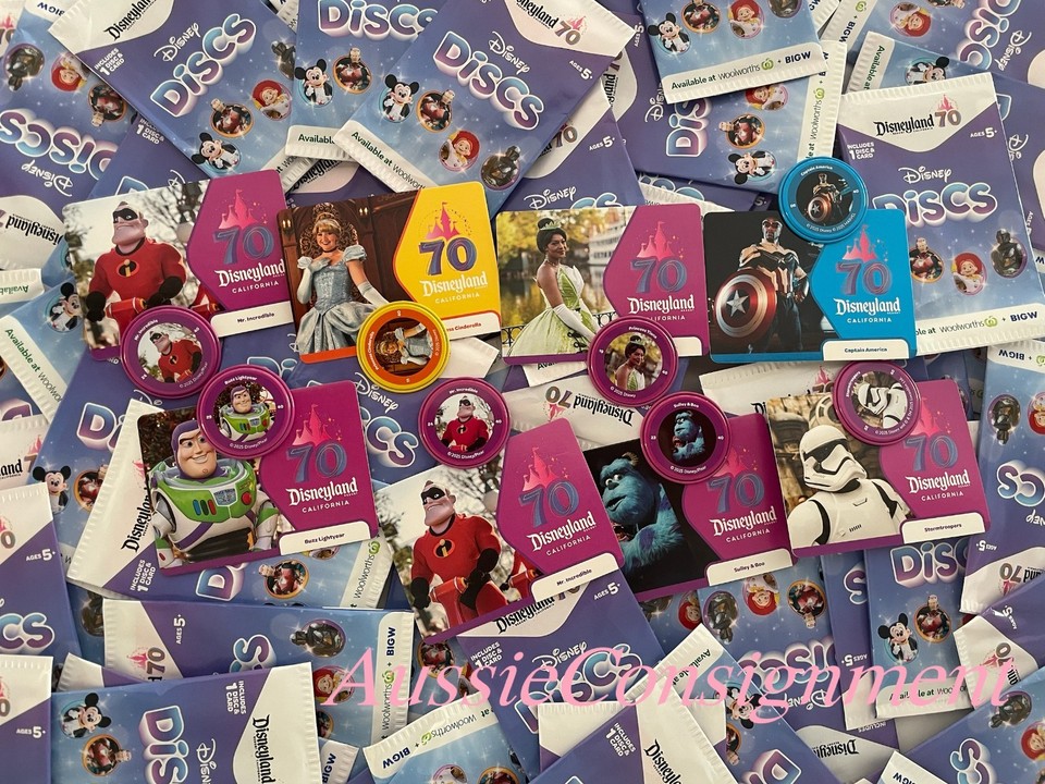 Woolworths bigw collectibles 2025 Disney Discs Cards NEW pick your own ...