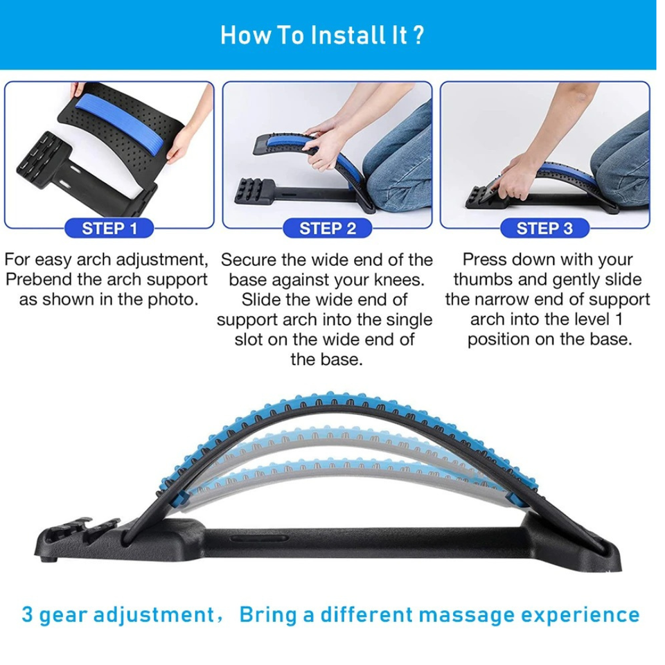 Multi-Level Back Stretcher | Lumbar Support Device | Spine Relief ...