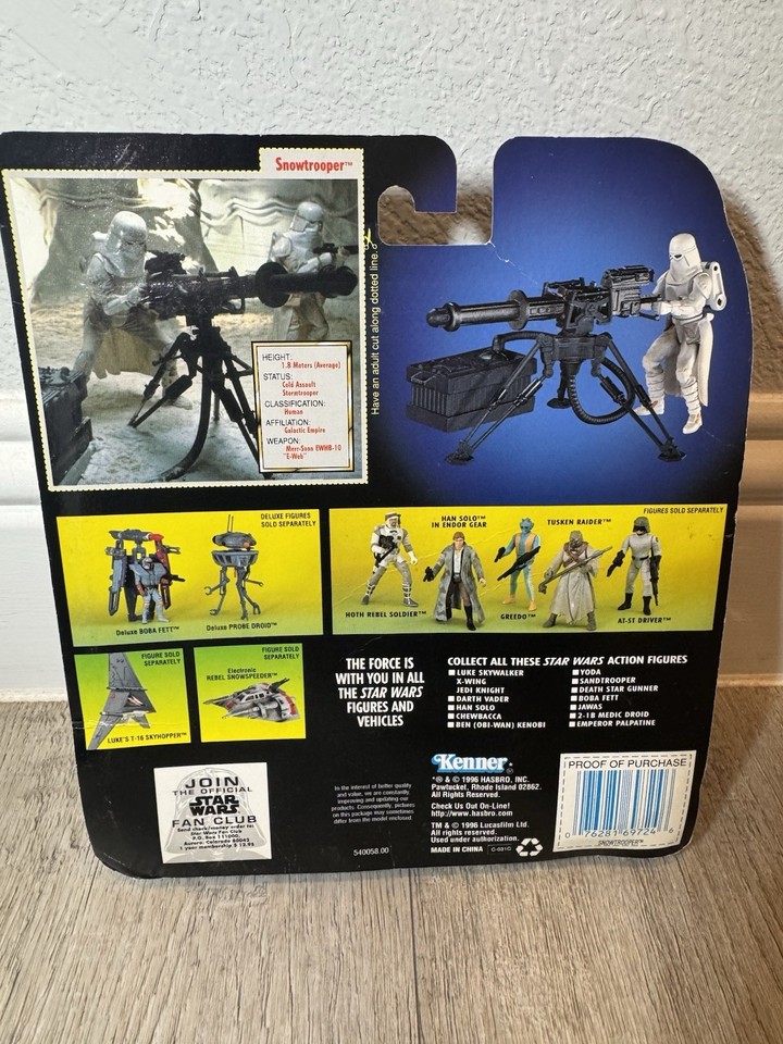 Kenner Star Wars Sealed Deluxe Snowtrooper W/ E-Web Repeating Blaster ...