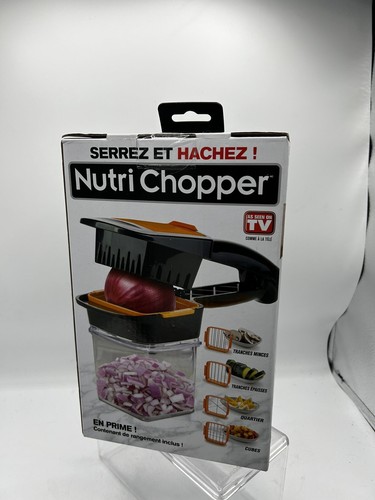 NEW! Nutri Chopper 5-in-1 Compact Handheld Kitchen Slicer with Storage ...
