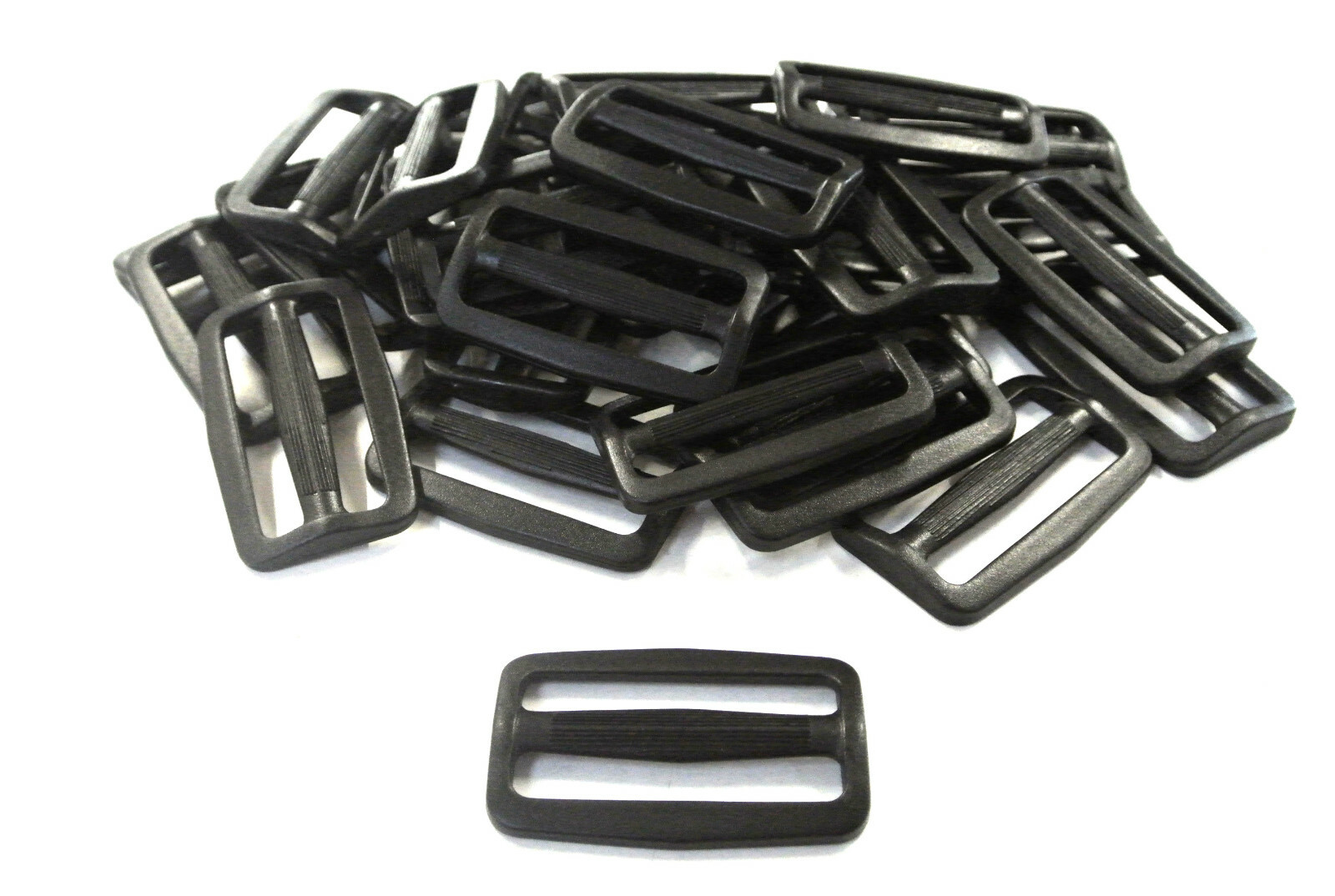 50mm Black Plastic 3 Bar Slides For Webbing Bags Straps Crafts x10 x25 ...