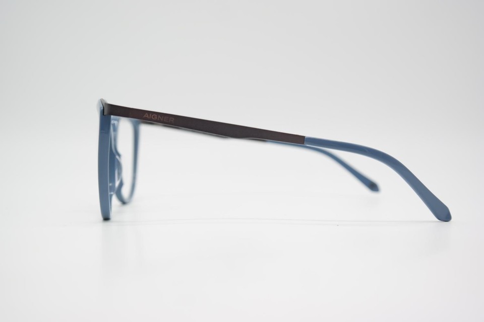 Glasses AIGNER EDELFA 30582 Blue Metallic Oval Eyeglasses Frame New | eBay