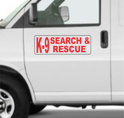 K-9 SEARCH & RESCUE Magnetic Sign 4 Car SUV Truck Police Dog Fire K ...