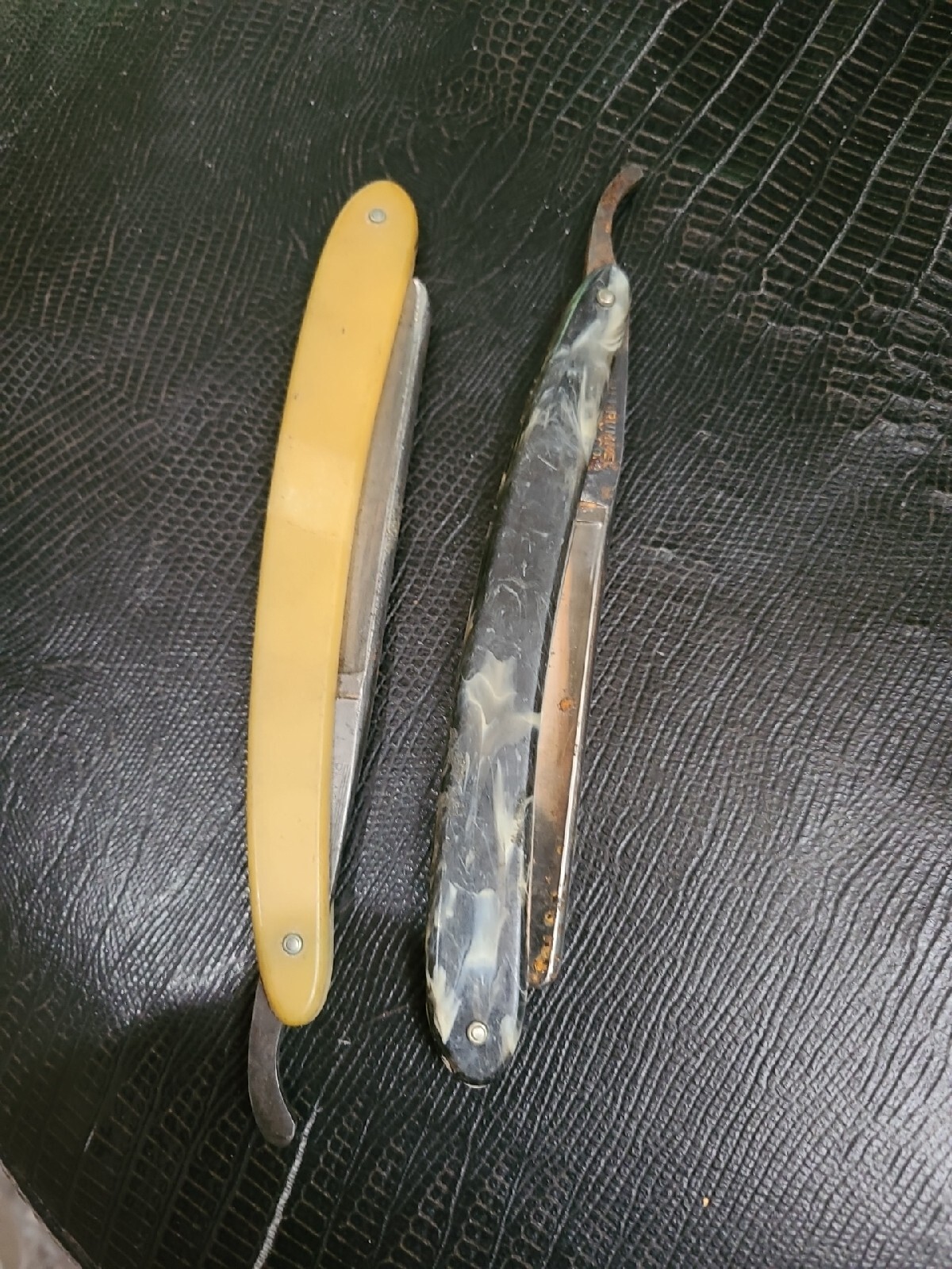 Lot of 2 Vintage black diamond ny And Beau straight Razors | eBay