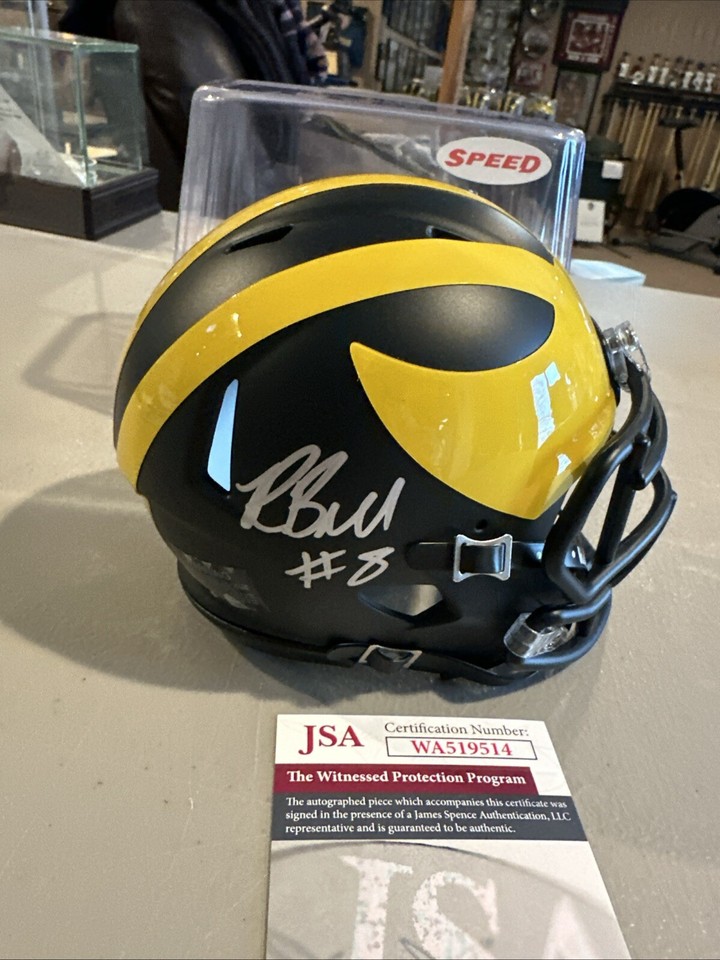Ronnie Bell #8, Signed Michigan Football Mini Helmet. JSA Certified | eBay