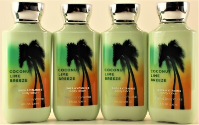 QTY 4 - Bath & Body Works COCONUT LIME BREEZE Body Lotion Moisturizer ...
