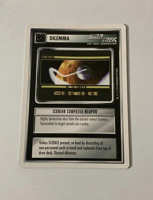 Star Trek CCG Dilemma Iconian Computer Weapon | eBay