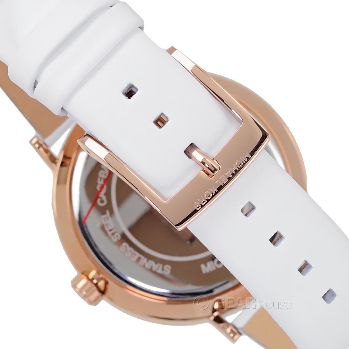 Michael Kors Womens Addyson Glitz Watch, Rose Gold Pave Logo Dial ...