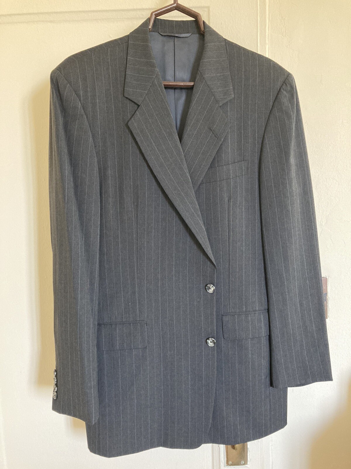 BRITCHES OF GEORGETOWN NEW SAMPLE DARK GRAY WOOL STRIPED BLAZER JACKET ...