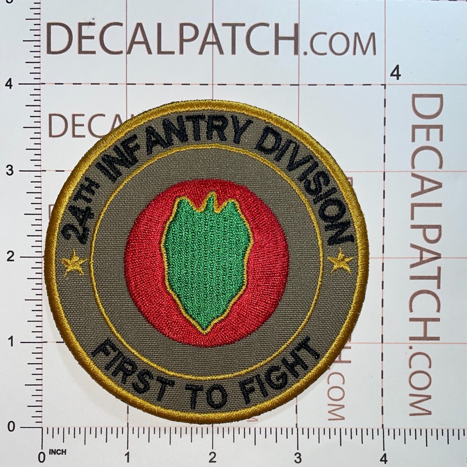 US Army 24th Infantry Division "First to Fight" Patch Hook & Iron-On ...