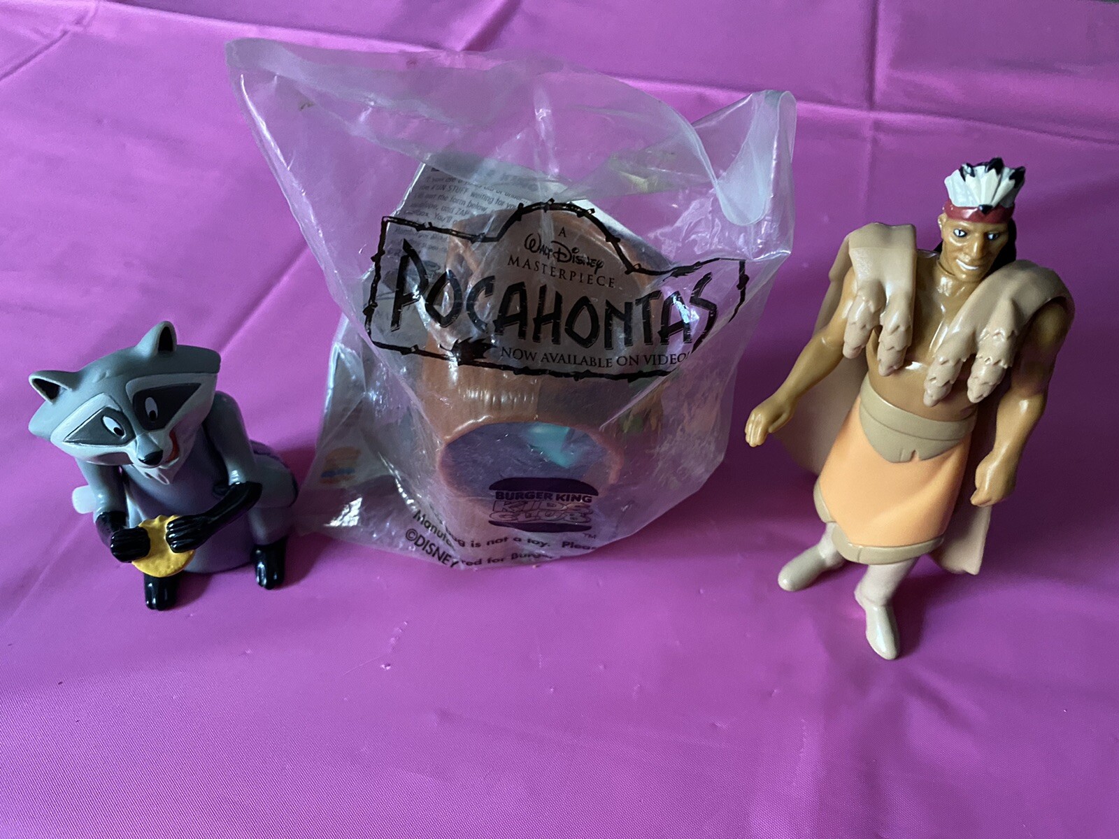 DISNEY'S POCAHONTAS FLIT FINGER PUPPET, CHIEF, MEEKO BURGER KING KIDS ...