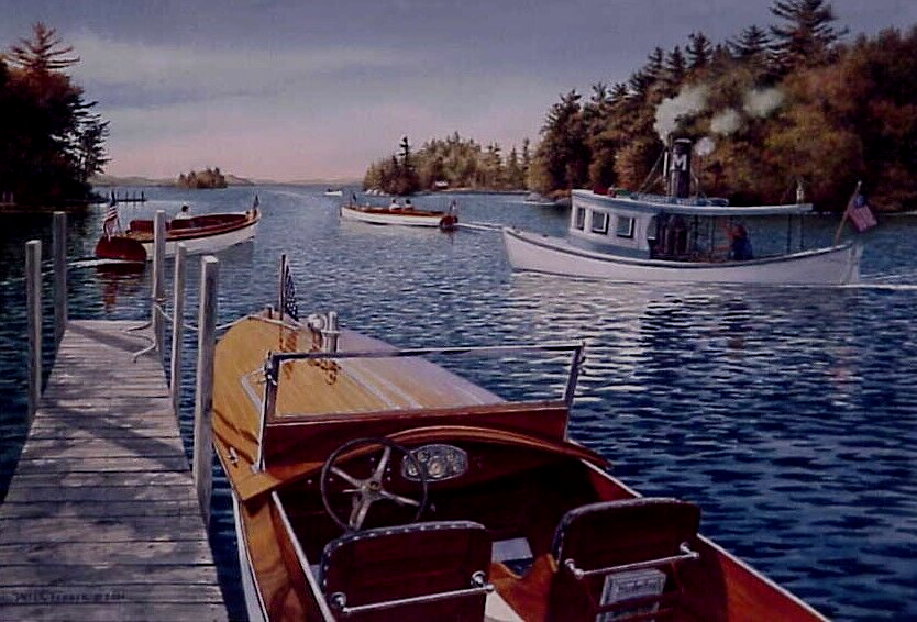 Robert's Cove Natives LE Print by Peter Ferber - Chris Craft - Lyman ...