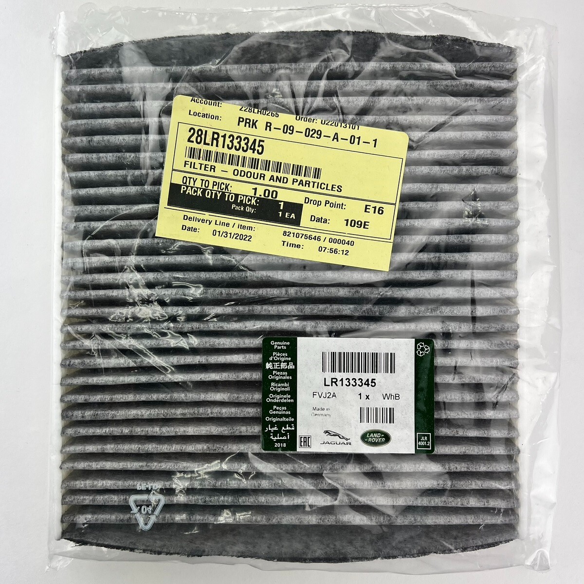 2020-2023 Land Rover Defender L663 Cabin Air Cleaner Pollen Filter ...