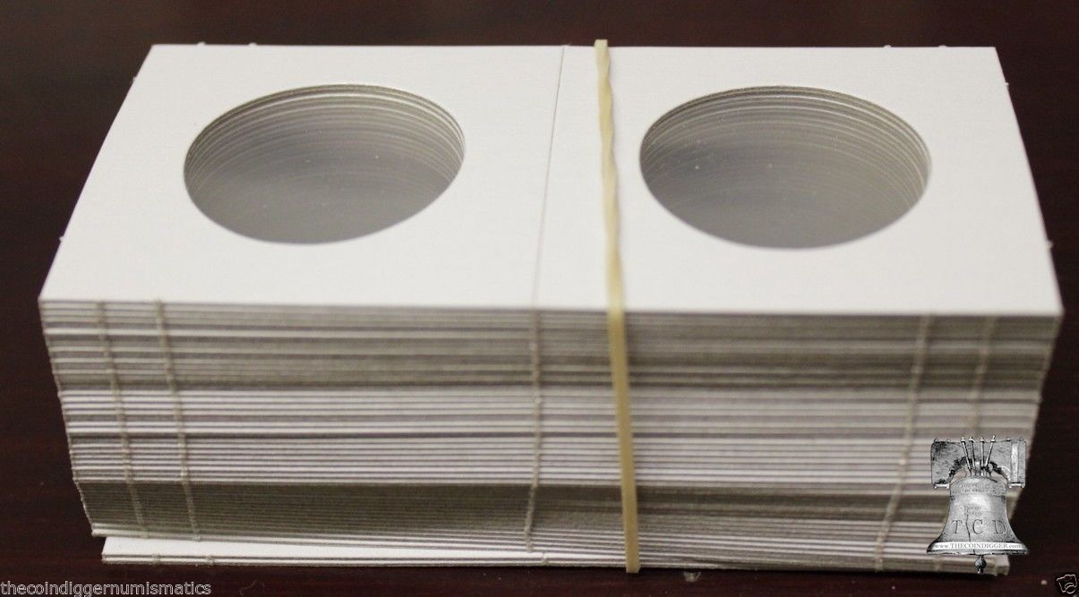100 2x2 KENNEDY Half Dollar Mylar Flip Cardboard Coin Holder Storage ...