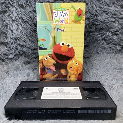 Sesame Street Elmo’s World: Pets VHS Tape Dogs Cats & Other Pets 3 ...