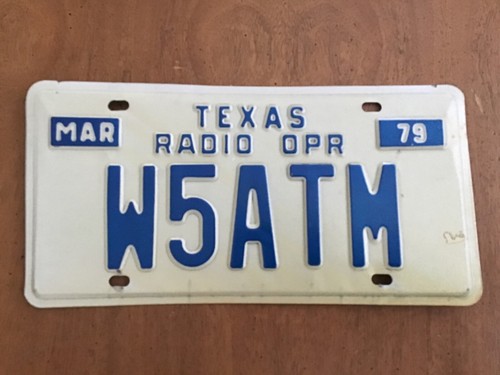1979 Texas Radio Operator Amateur Radio License Plate Tag Ham Radio | eBay