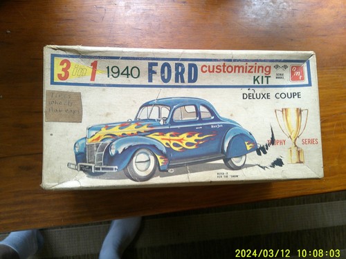 VINTAGE AMT 3 in 1 1940 FORD COUPE CUSTOMIZING MODEL KIT-BOX ONLY | eBay
