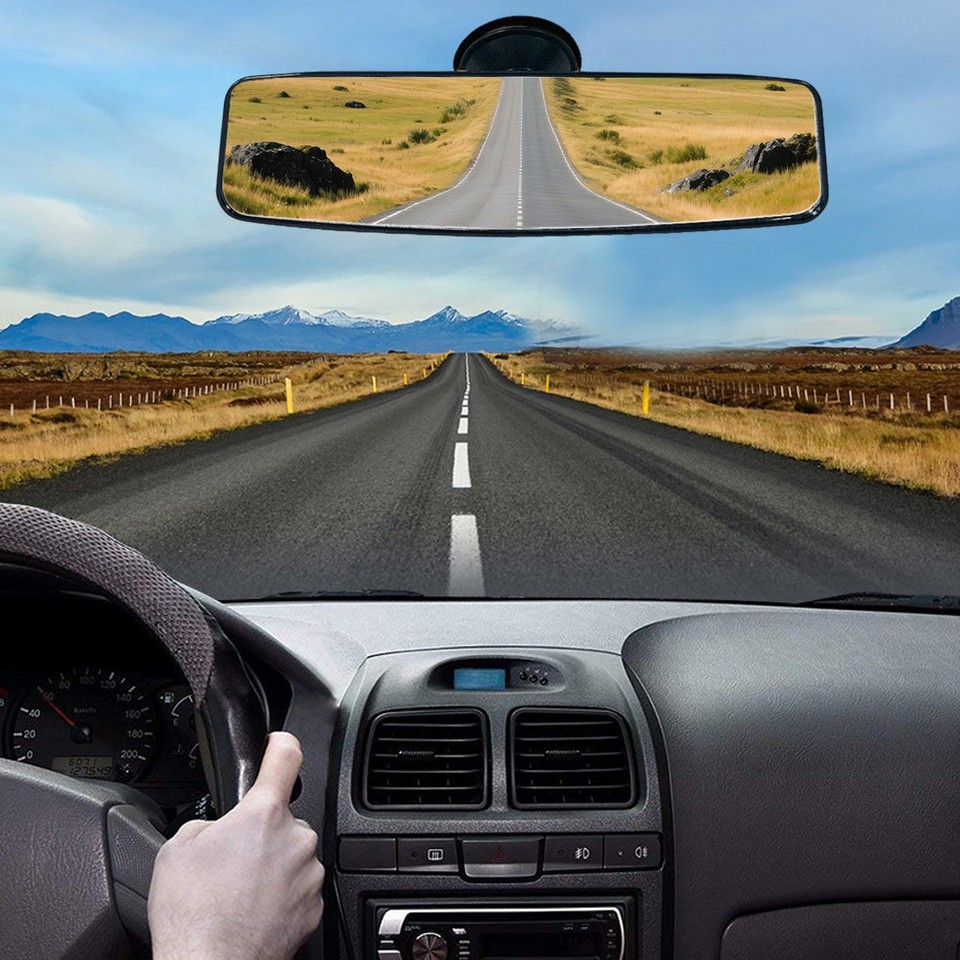 Car Rear View Interior Mirror Universal Adjustable Suction Cup Baby ...