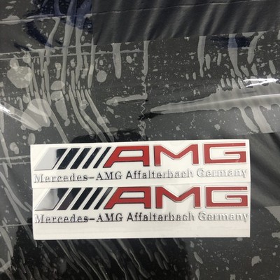 For Benz AMG Badge Car Interior Sticker Decal Car Emblem Red AMG ...