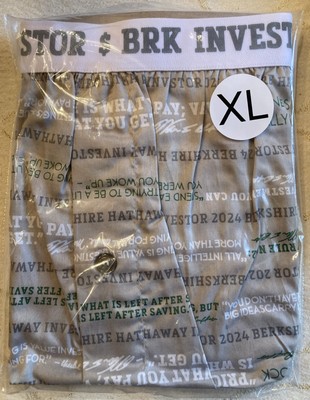 Warren Buffett Berky Boxer Shorts XL Berkshire Hathaway Investor ...