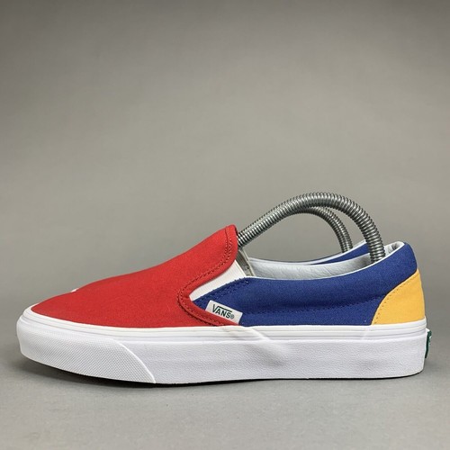VANS Primary Color Block Slip On Mens US 7 Women's 8.5 Red Blue Yellow ...