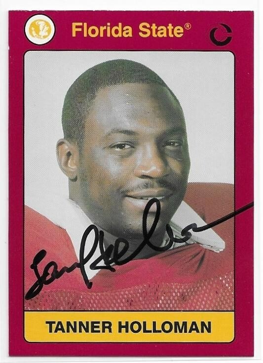 TANNER HOLLOMAN Autographed Signed 1991 card #43 FSU Florida State ...