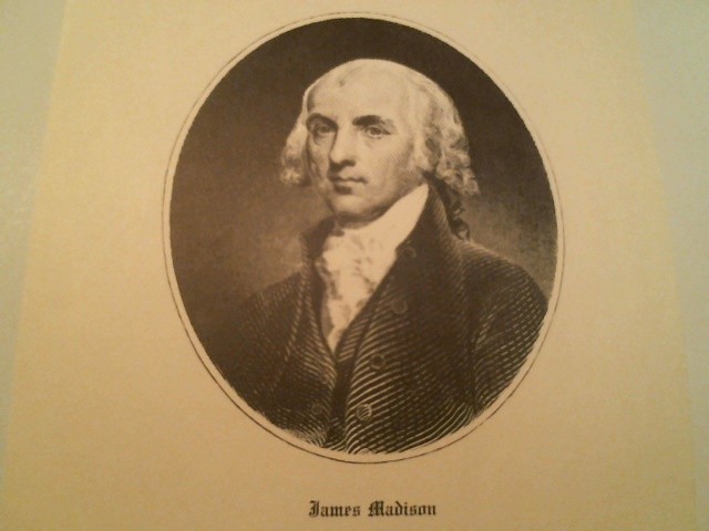 JAMES MADISON PORTRAIT PRINT ENLARGED FROM ORIGINAL STEEL ENGRAVING ...