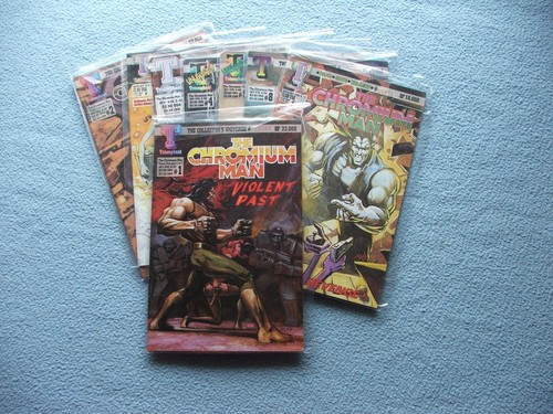 Triumphant Comics Lot of 8 The Chromium Man 1, 4, 5, 8, 9, Violent Past ...