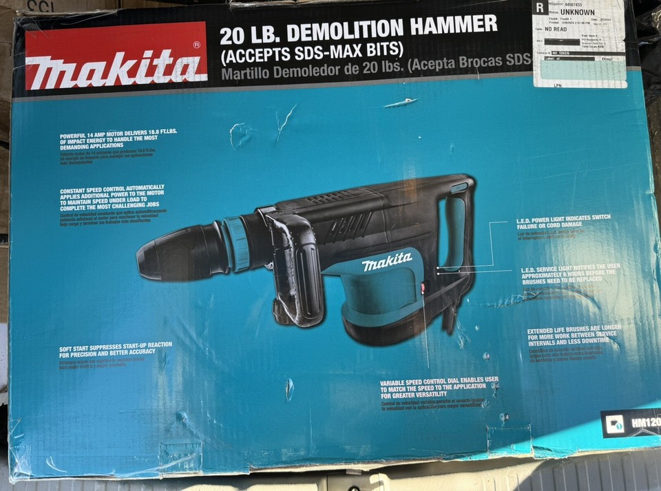 Makita HM1203C-R 20 lb. Demolition Hammer SDS‑MAX Brand New Unopened ...
