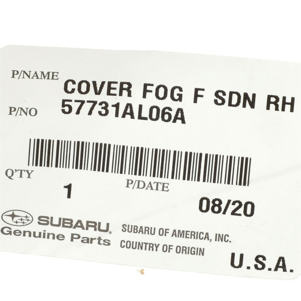NEW 2015-2017 Subaru Legacy Right Side Fog Light Lamp Cover Bezel OEM ...