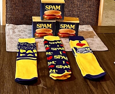 SPAM I Crew Socks I 3 Pack I 10-13 Men Stocking Stuffers | eBay