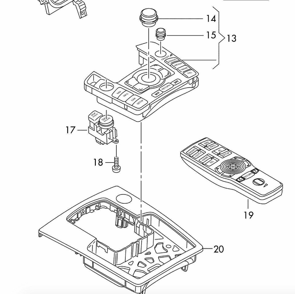 MMI Multimedia Control Panel Circuit Board w/ Nav For AUDI Q7 2010-2015 ...