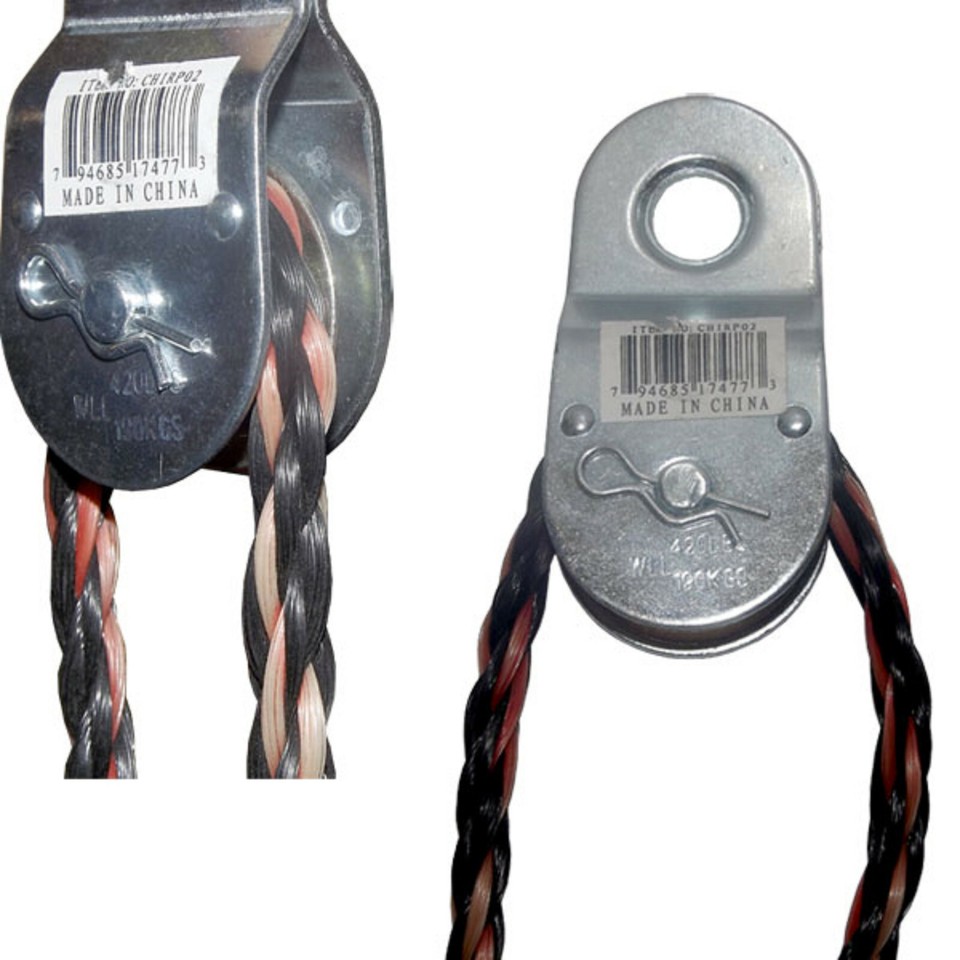 3/8" Heavy Duty Single Wheel Rigging Lifting Rope Pulley | eBay