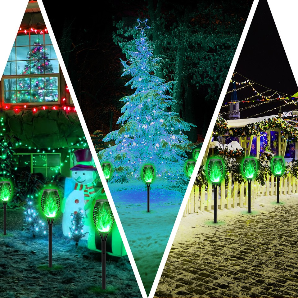 Solar Lights Outdoor with Flickering Flame Solar Torch Light Solar ...
