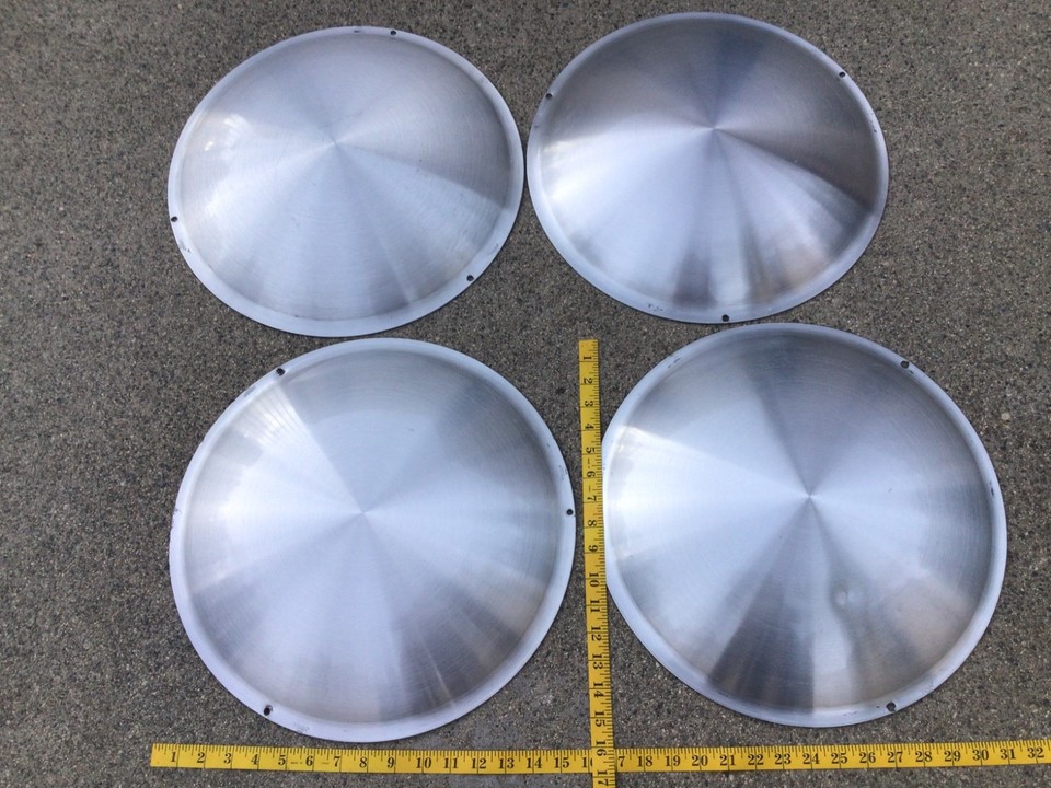 RARE Vintage SET x4 MOON Eyes HUBCAPS Aluminum Disc Hub Caps Racing Hot ...
