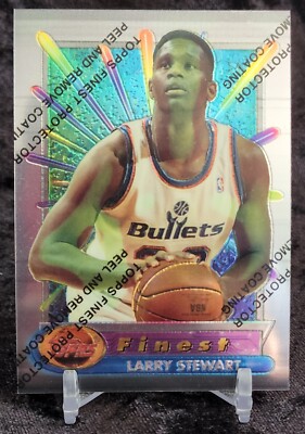 1994-95 TOPPS FINEST Larry Stewart #86 - with PROTECTIVE COATING - MINT ...