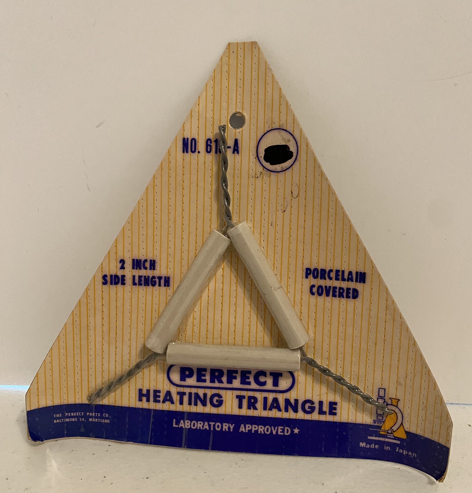 Vintage Heating Triangle 2” Side Length Science Laboratory Perfect No ...