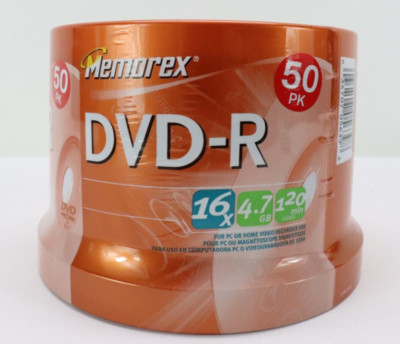 Memorex 50pk DVD-R 16x Speed Recordable 4.7 GB 120 Min | 32025639 ...