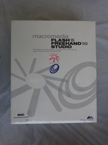 Macromedia Flash 5 Freehand 10 Studio for Mac (New Factory Sealed ...