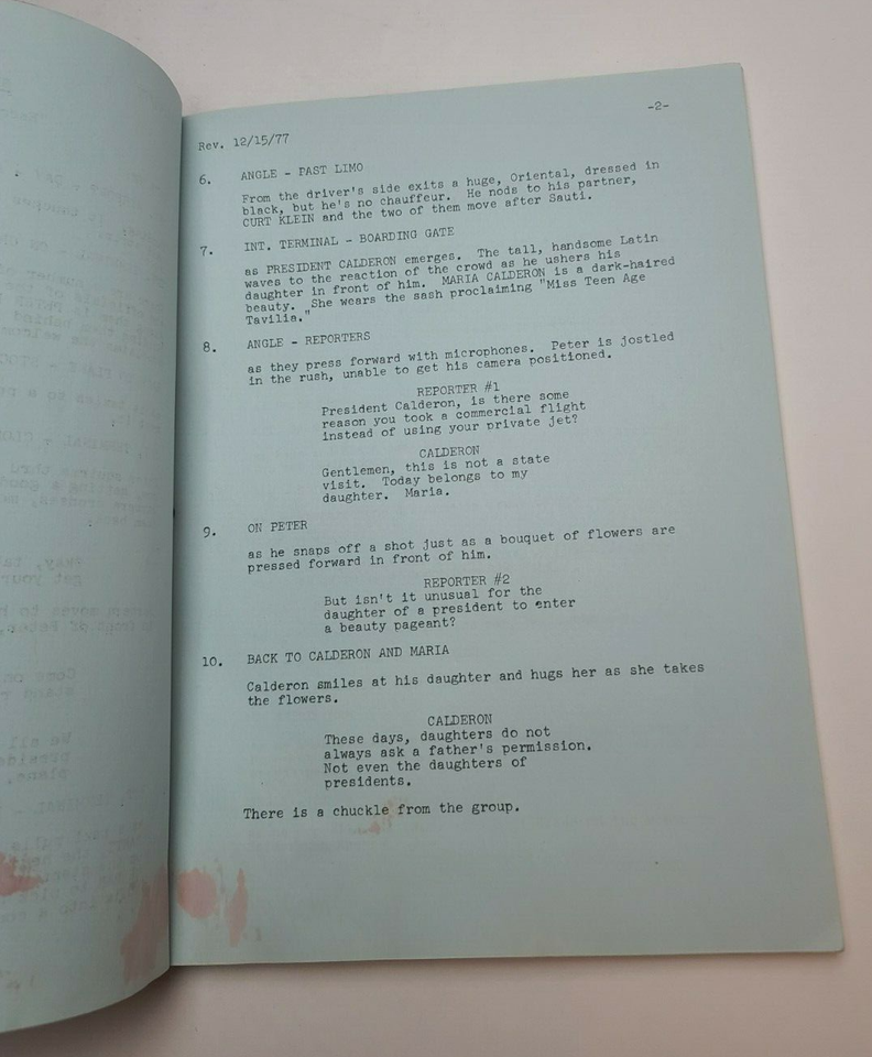 THE AMAZING SPIDER-MAN / 1977 TV Script, Spiderman "Escort to Danger ...