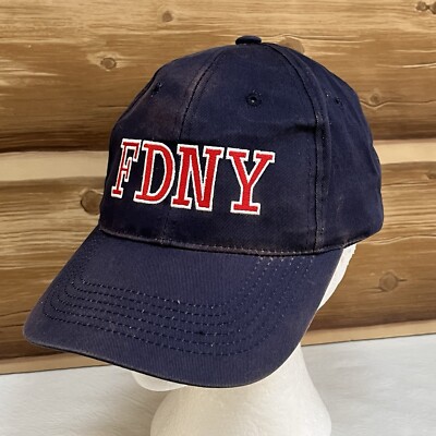 FDNY Keep Back 200 Ft. Hat Cap Snap Back Blue Fire Fighter Outdoors Adj ...