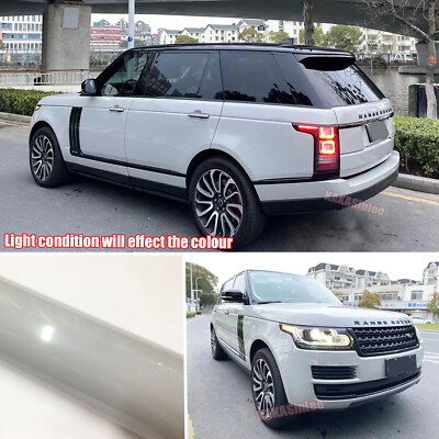 65FT x 5FT L Grey Smooth Crystal Metallic Full Car Vinyl Wrap SUV PVC ...