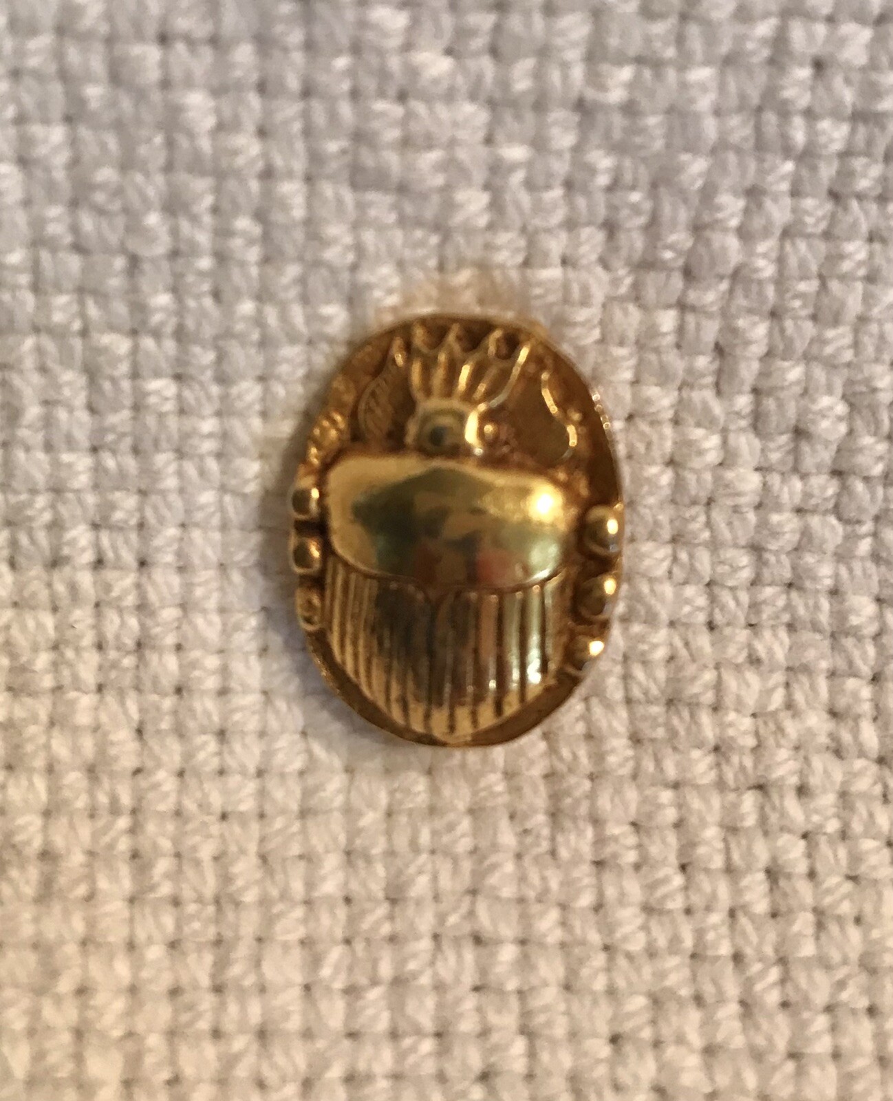 Egyptian Scarab Pin Alva Museum Replicas Gold Tone Br… - Gem
