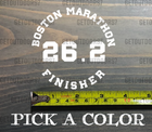 Boston Marathon Sticker 3.5" Decal Finisher 26.2 13.1 Half Bumper ...